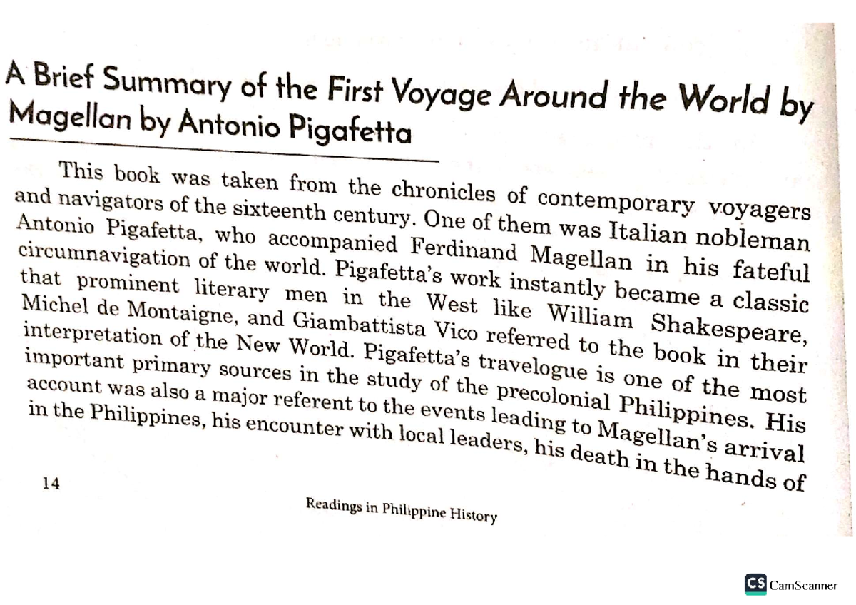 First Voyage Around the World: Insights from Pigafetta's Chronicles CS ...