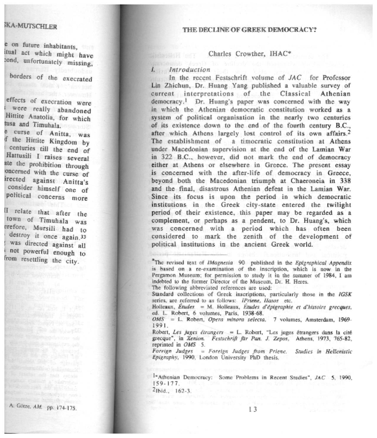 The Decline of Greek Democracy: Insights from Hellenistic Period ...