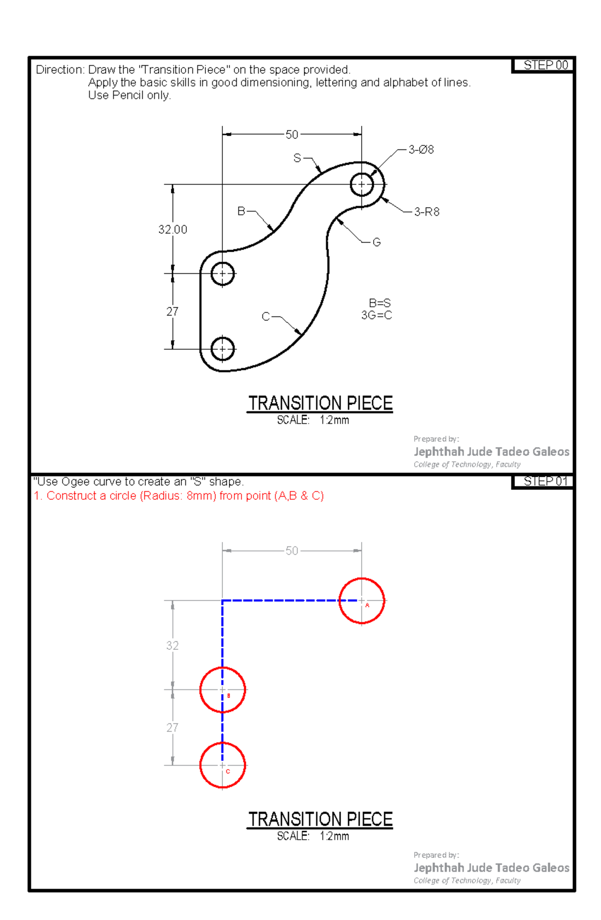 CT-101 Transition Piece Drawing Guide & Procedure Notes - Studocu