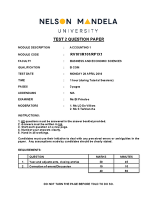 GR 12 March Control TEST 2023 Question Paper - GRADE 12 FIRST TERM ...