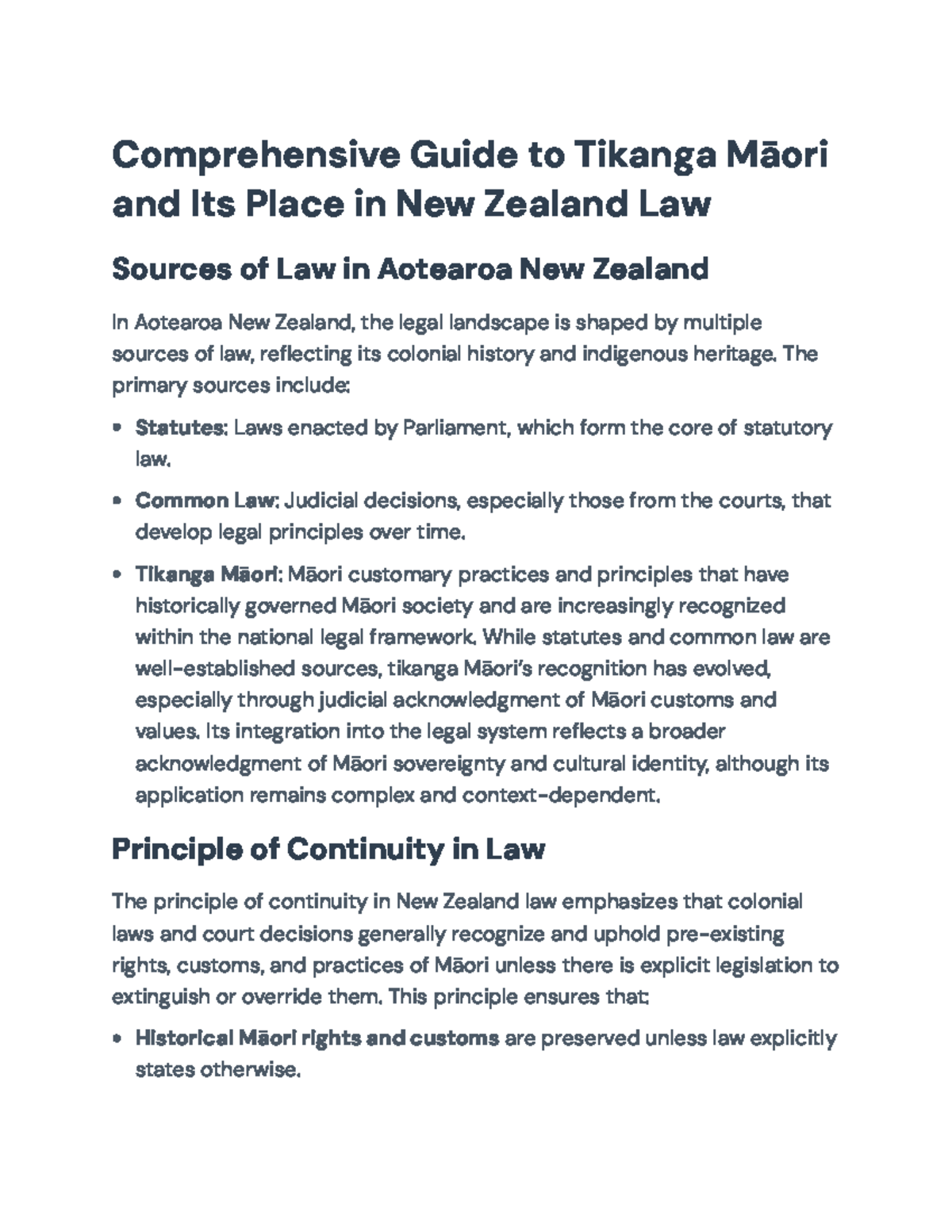 Comprehensive Guide to Tikanga Māori and Its Legal Implications in NZ ...