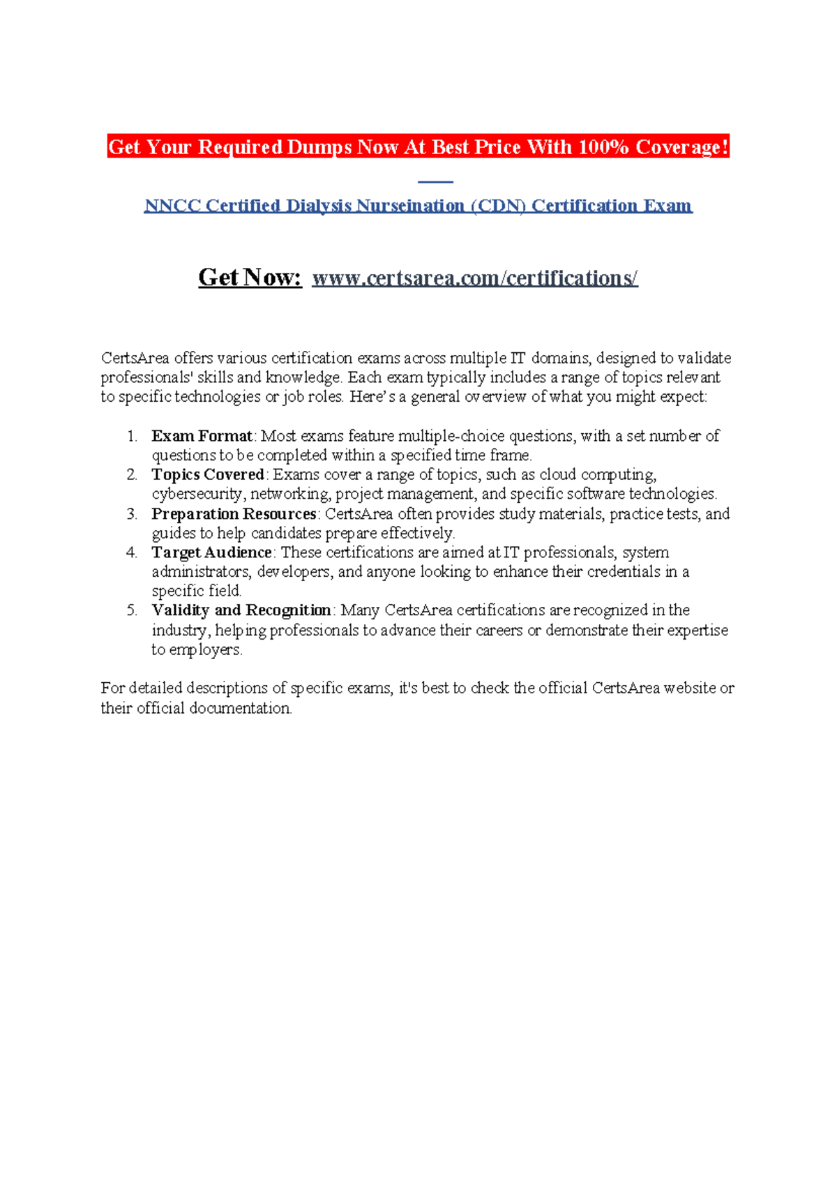 NNCC CDN Certification Exam Preparation Guide and Resources - Studocu