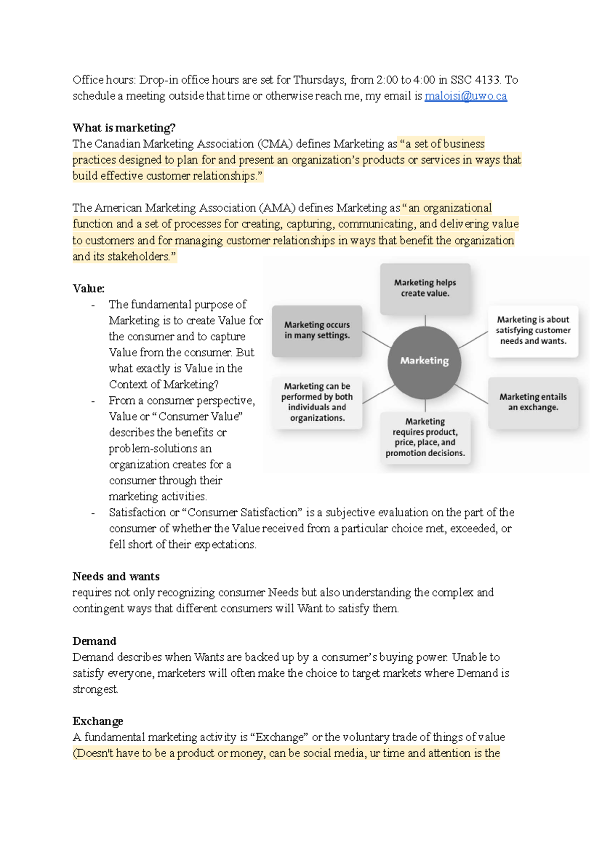 Marketing 101: Lecture Notes on Key Concepts and Strategies - Studocu