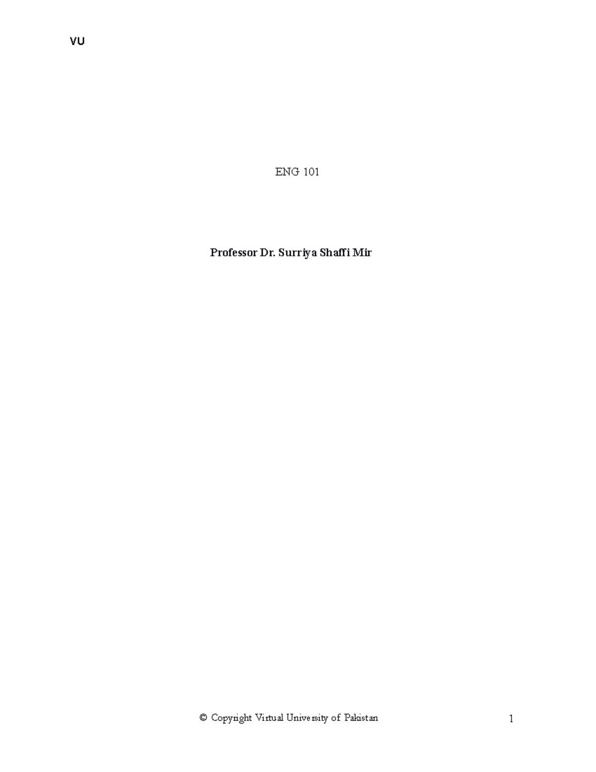 ENG 101 Lecture Notes: Dictionary Usage and Reading Skills - Studocu