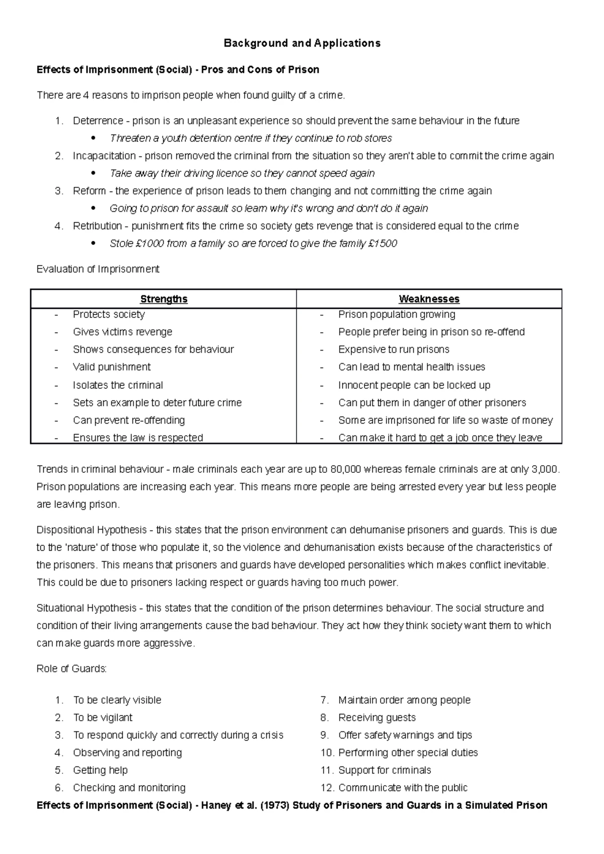 Classic study Raine et al (1997) - Generalisability +A large sample ...