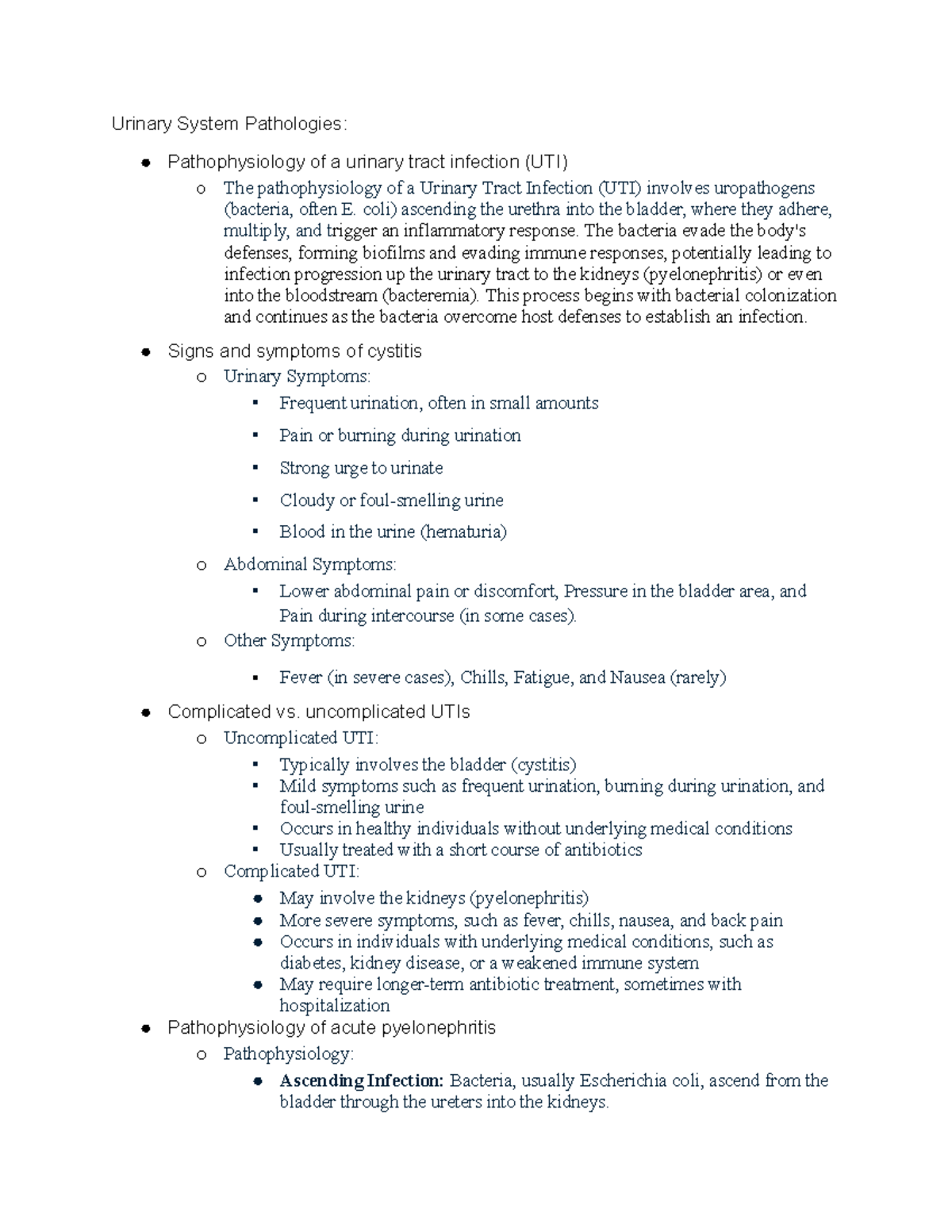 Urinary System Pathologies: Understanding UTI, BPH, and Renal Calculi ...