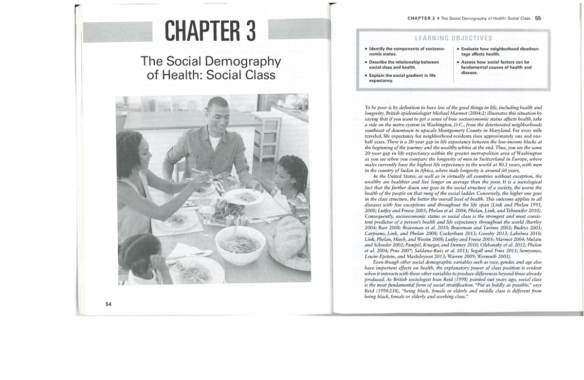 Social Class and Health Disparities: Examining the Gradient in Life ...
