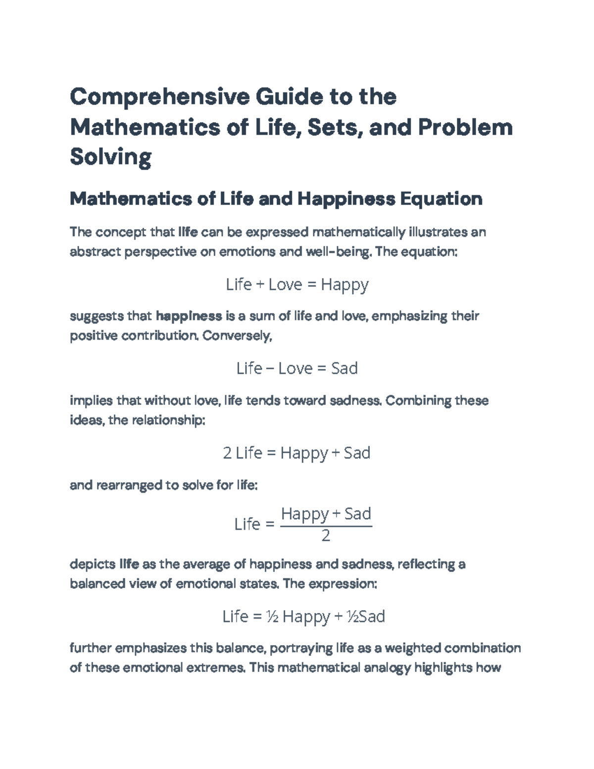 Comprehensive Guide to Math Concepts & Problem Solving (MATH 101) - Studocu
