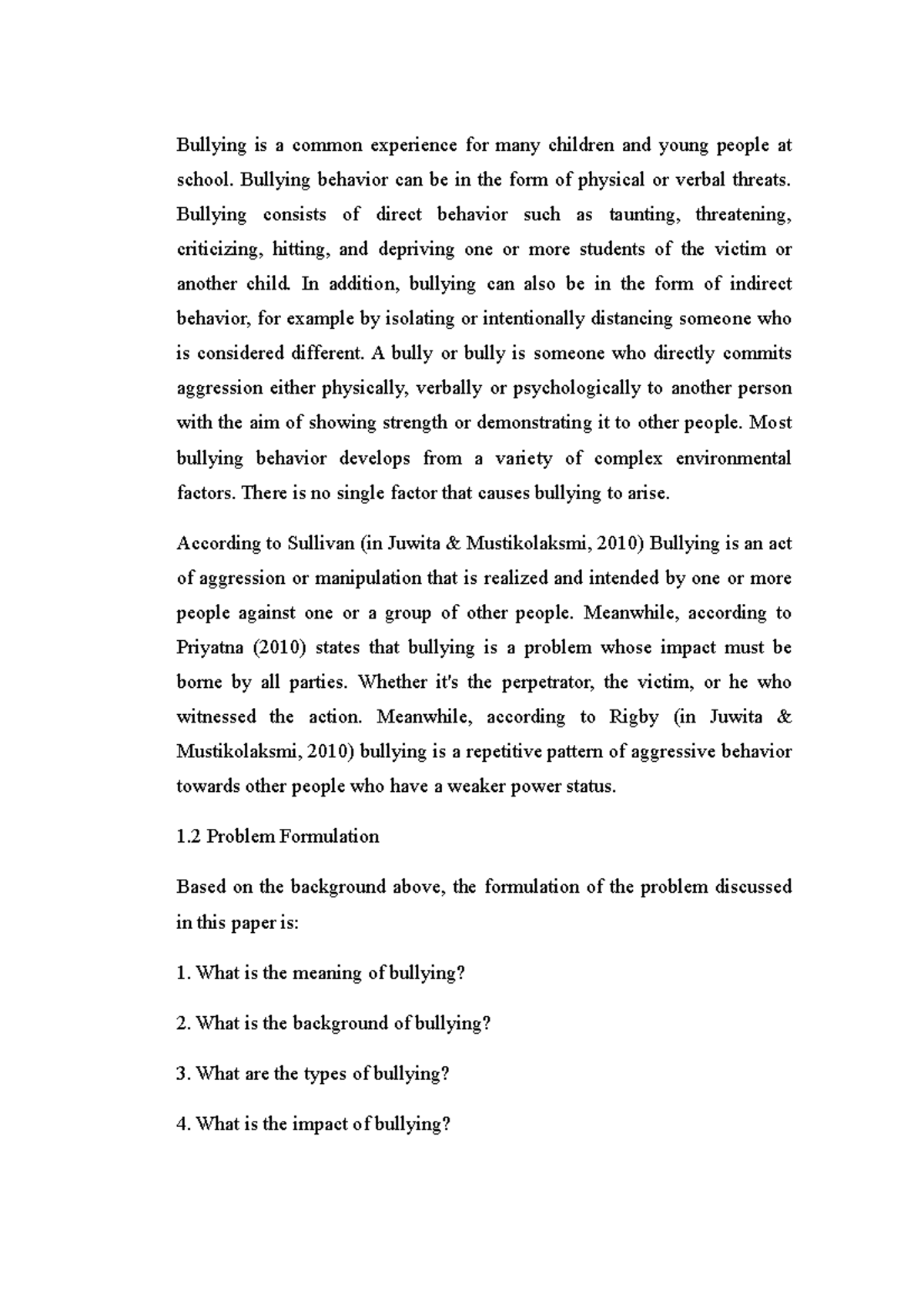 Biochemistry Case Study: Understanding Bullying & Its Impact - Studocu