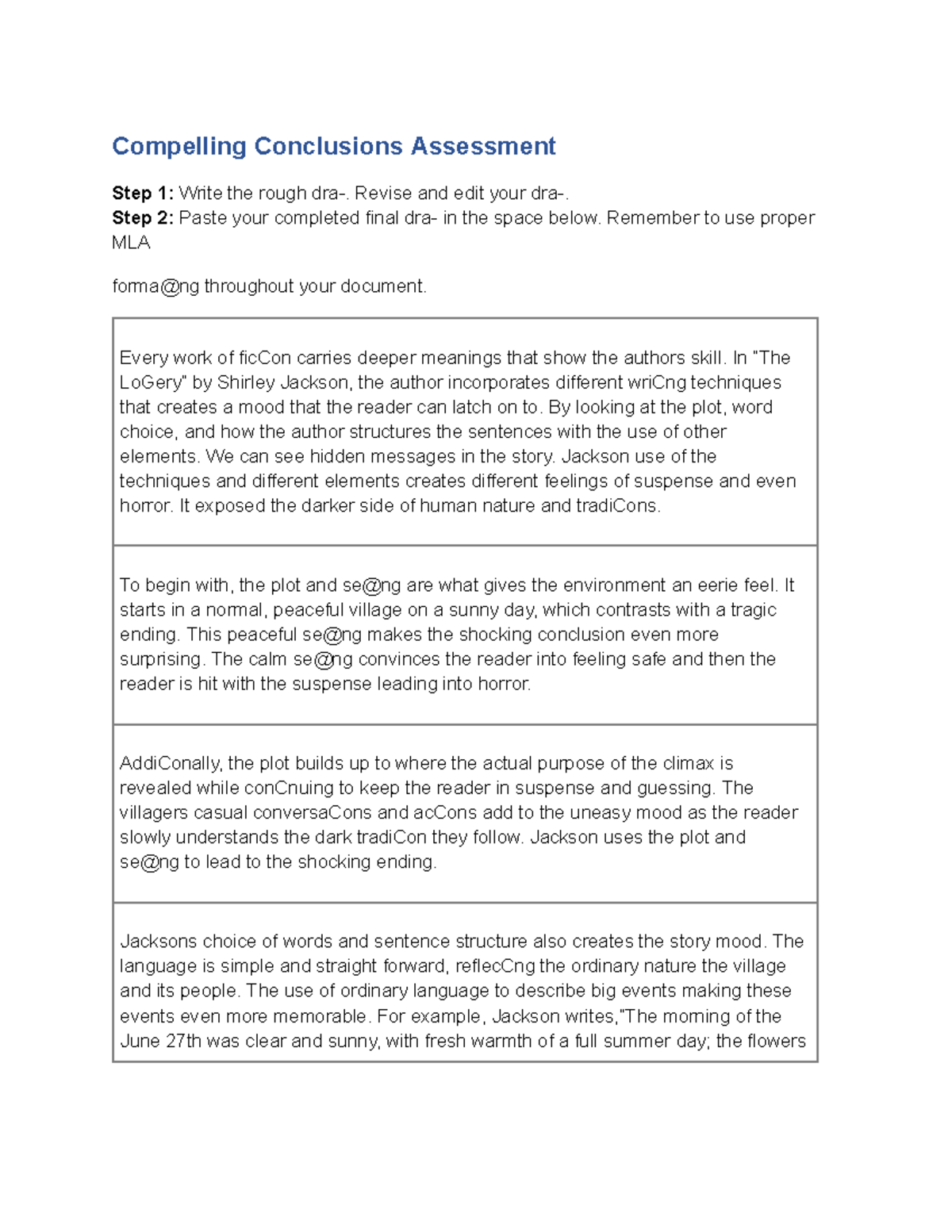 compelling conclusions - Revise and edit your dra-. Step 2: Paste your ...