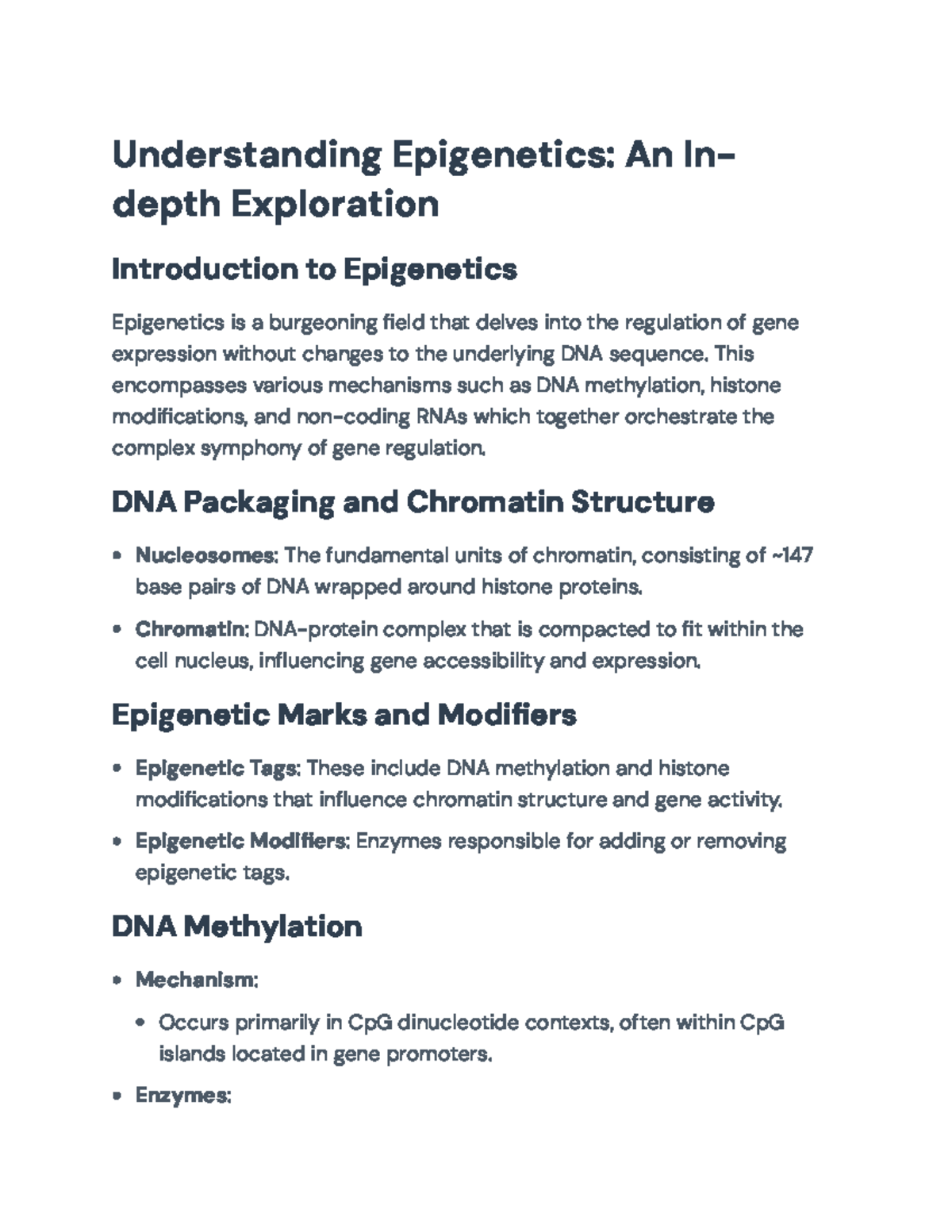 Understanding Epigenetics: Mechanisms & Clinical Implications (BIO 101 ...