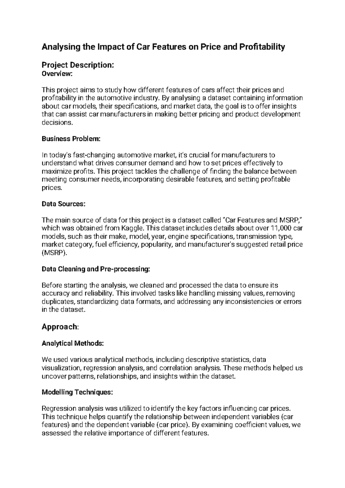 Analyzing Car Features' Impact on Price & Profitability: A Data Study ...