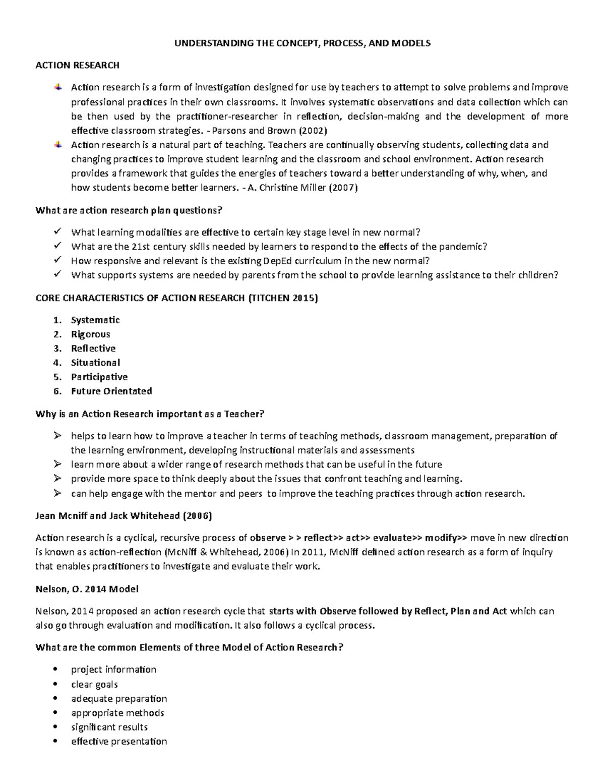 Action Research: Concepts, Process, and Models Explained - Studocu