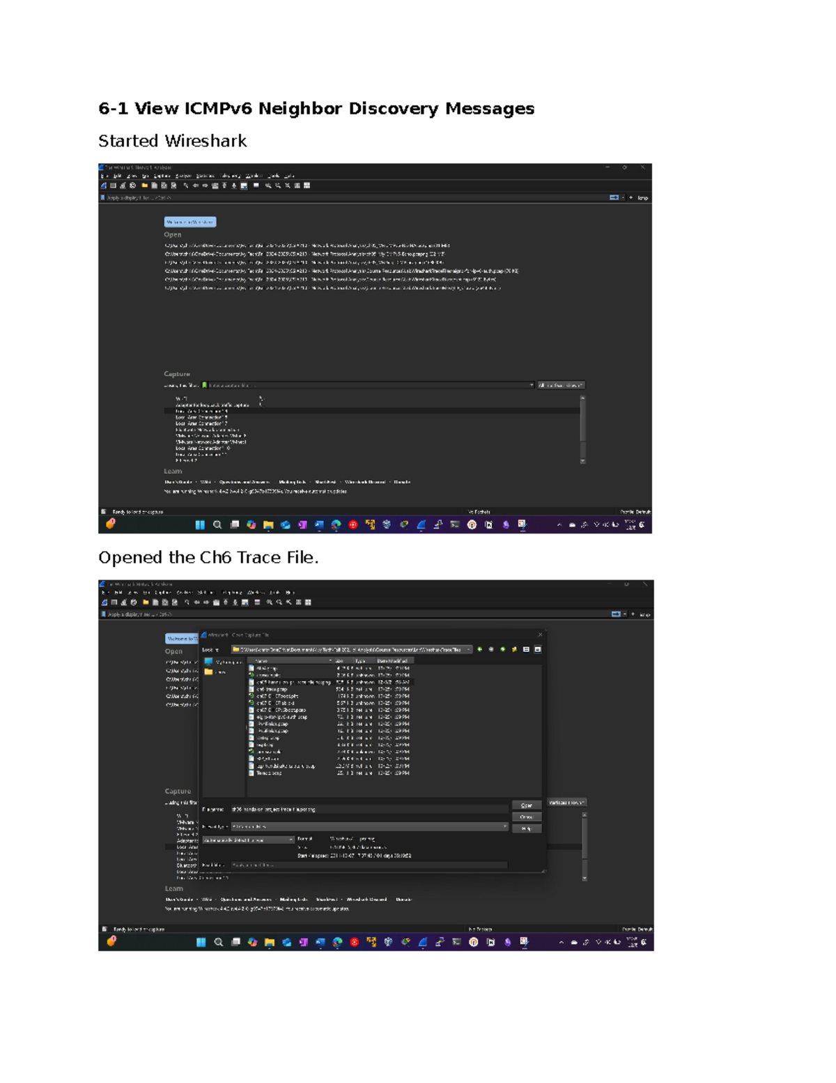 Module 6 Hands-On Project: Analyzing ICMPv6 Messages with Wireshark ...