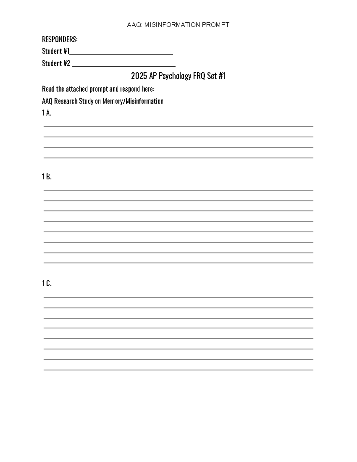AAQ: 2026 AP Psychology Jigsaw Practice Study - Studocu