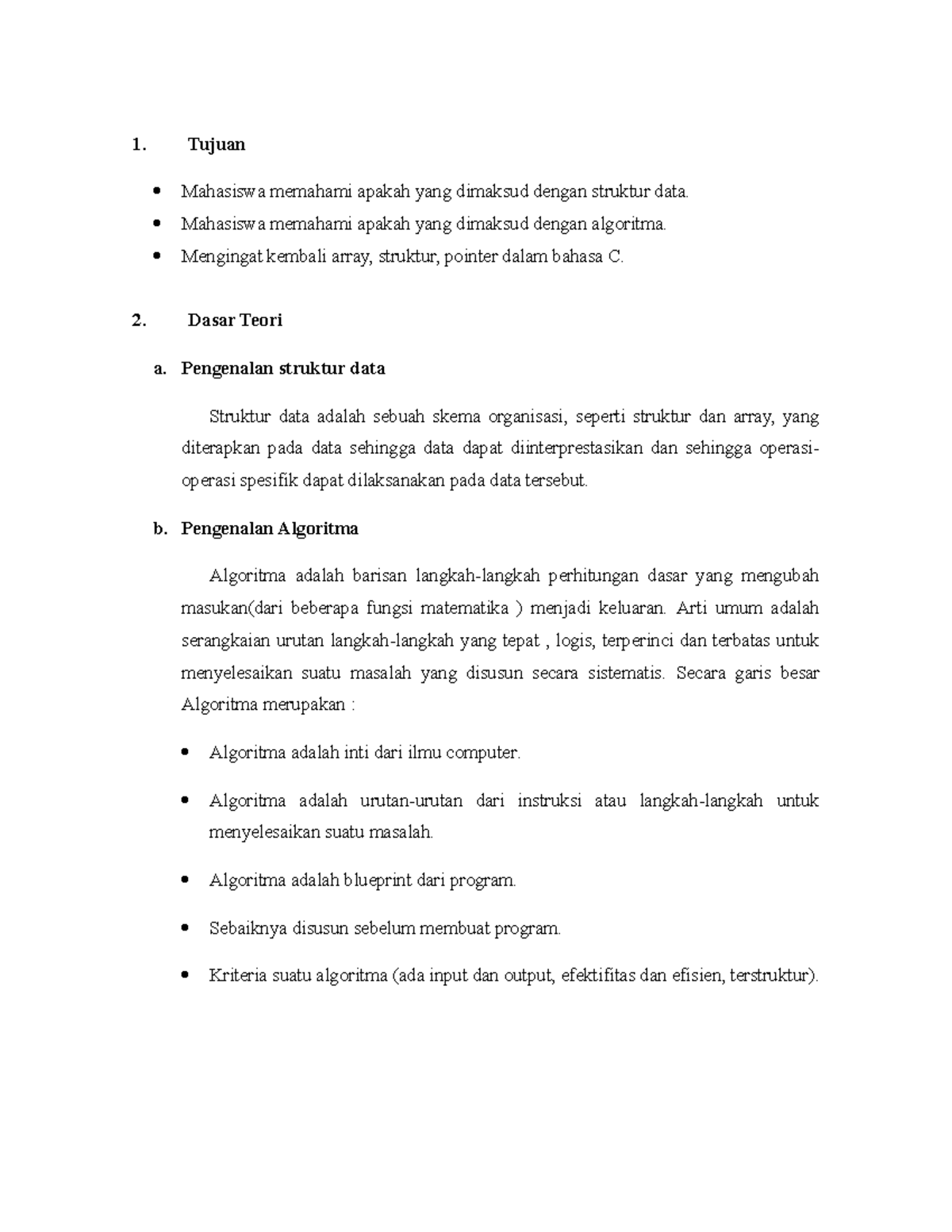 Laporan Modul 1 Algoritma Dan Struktur Data Struct Array Dan Pointer