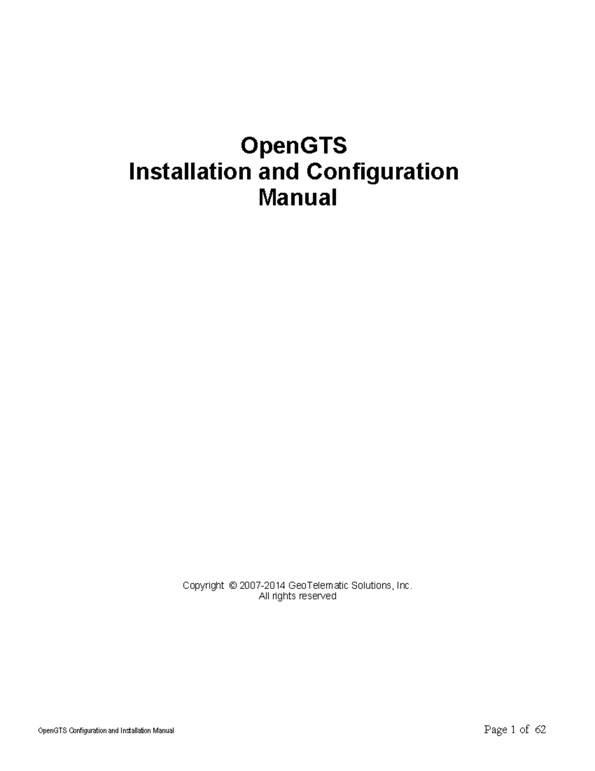 OpenGTS Installation & Configuration Guide - Comprehensive Manual - Studocu