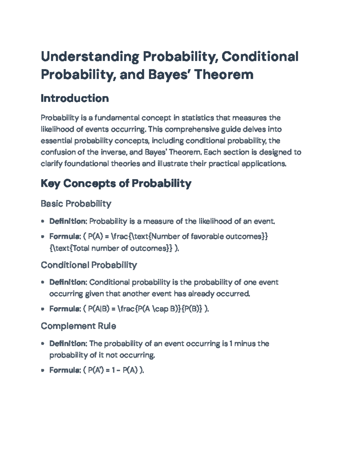 Understanding Probability: Conditional Probability & Bayes' Theorem ...