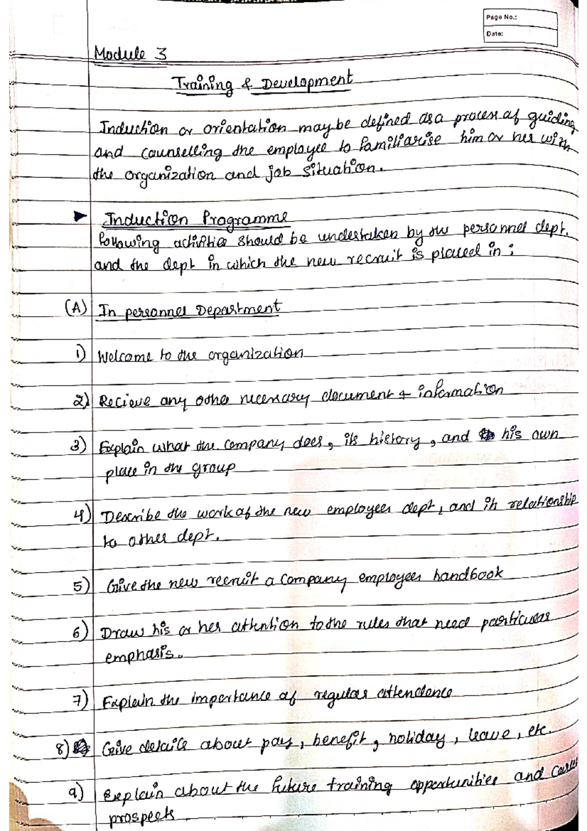 HCM module 3 - HUMAN CAPITAL MANAGEMENT - Page No.: Date: Module 3 ...