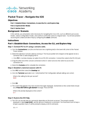 9.1.3 Packet Tracer - Identify MAC and IP Addresses - Objectives Part 1: Gather PDU Information ...