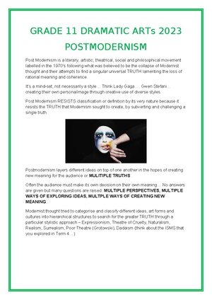 [Solved] DRAMATIC ARTS GR GRADE 11 TRIAL EXAM Section A ELIZABETHAN ...