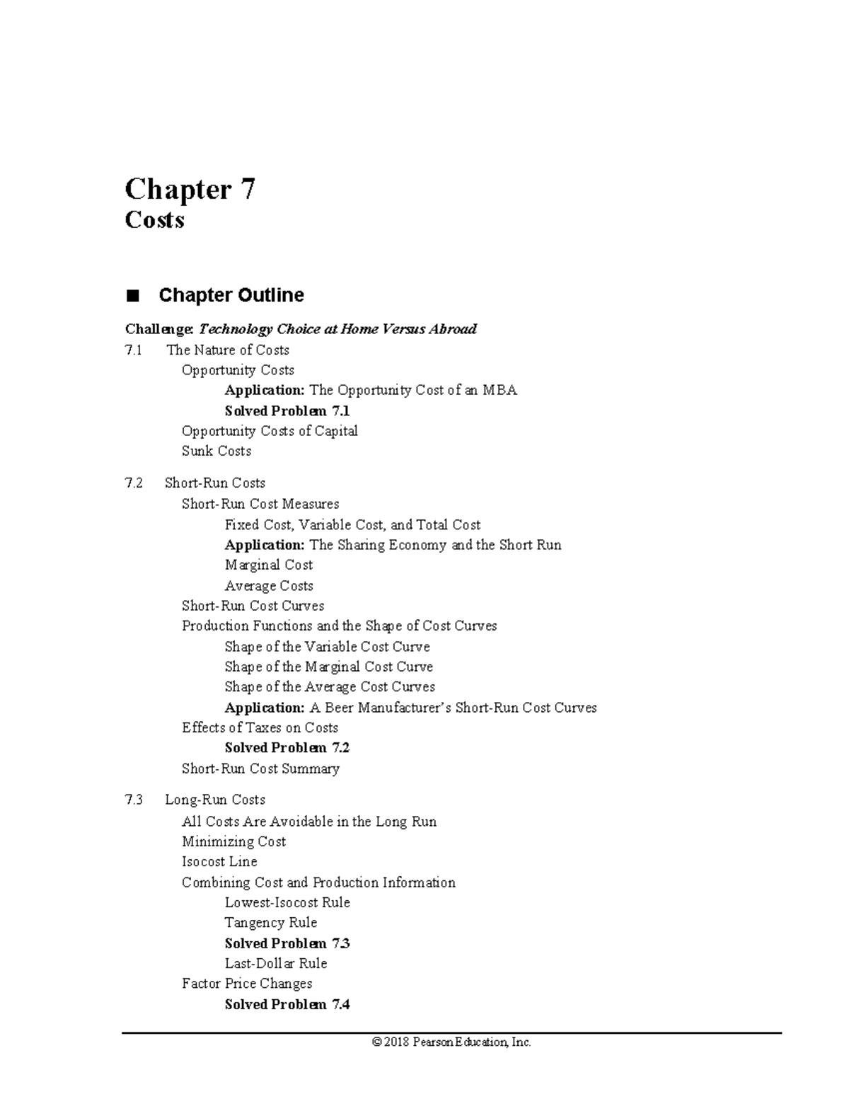 Chapter 7 Costs Overview - Microeconomics (Econ 101) - Studocu