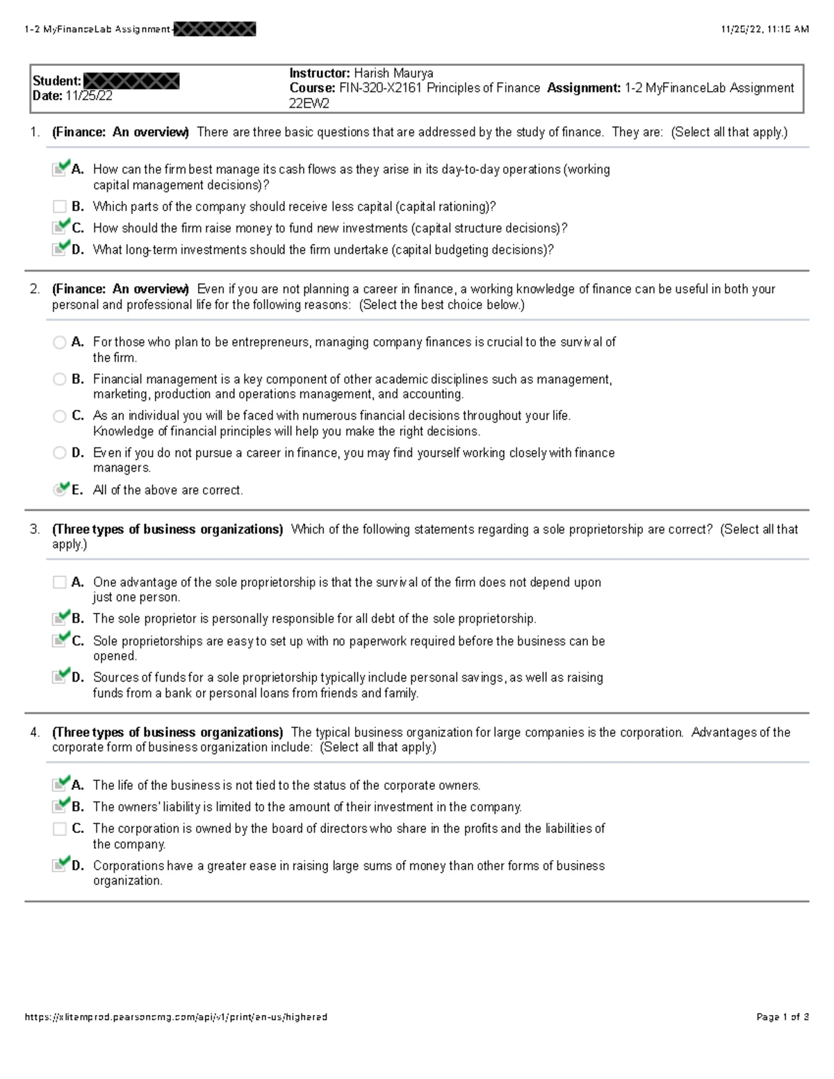 FIN320 - week 3 My Finance Lab homework 3-1 - 91 - FIN320 - Studocu