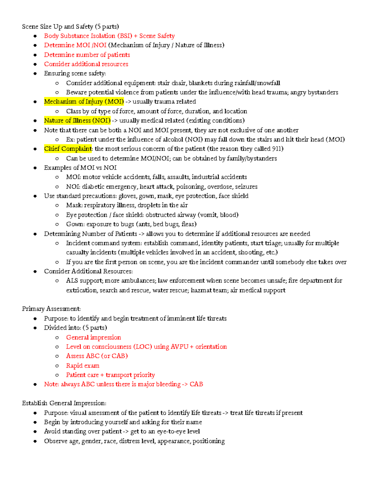 NREMT: Comprehensive Guide to BLS Patient Assessment Techniques - Studocu