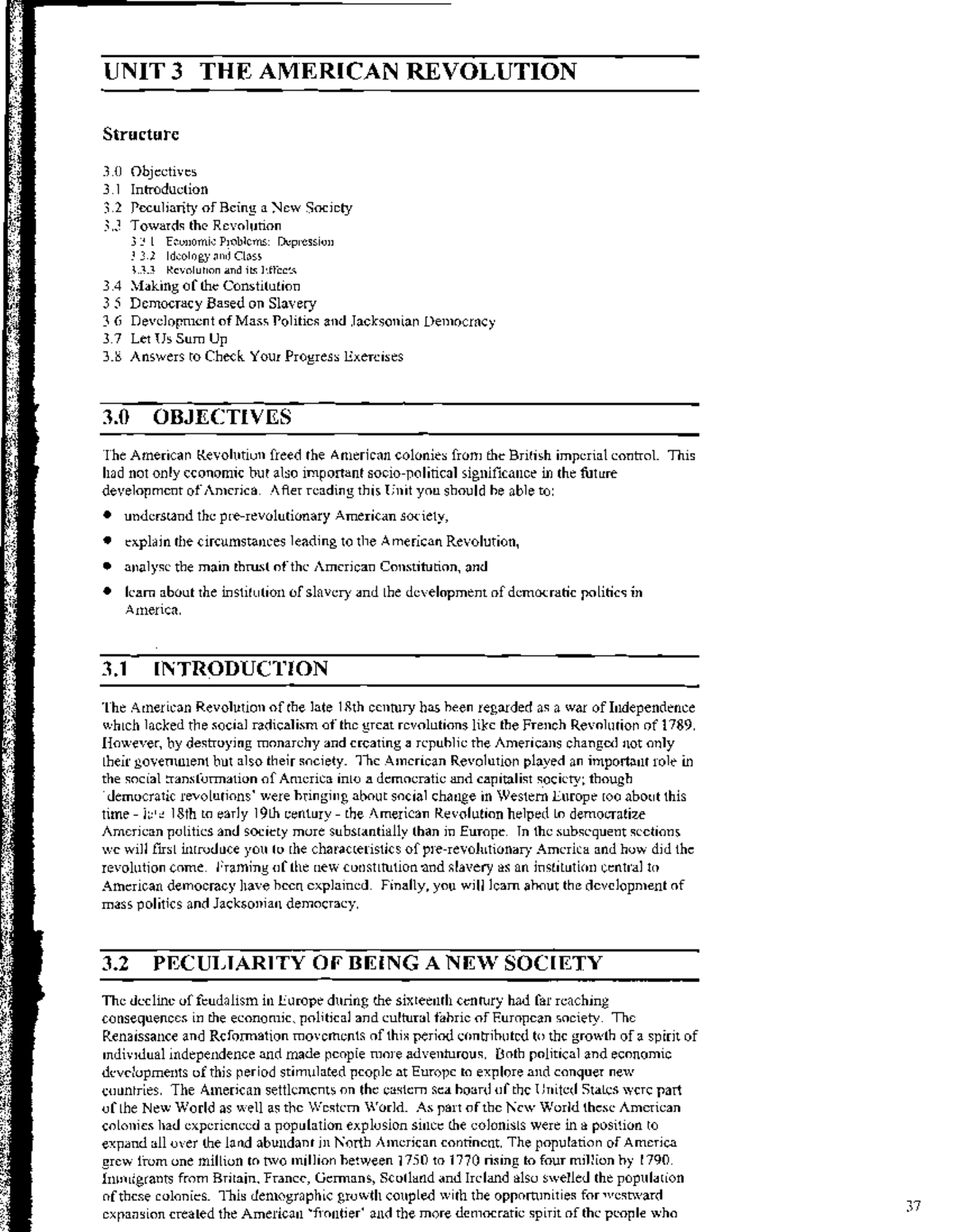 IGNOU HIST 101: Unit 3 - The American Revolution and Its Impact - Studocu