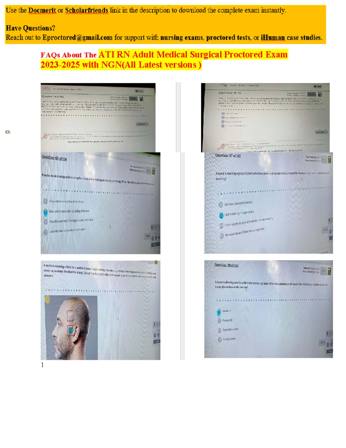 In-Depth ATI RN Adult Med-Surg Proctored Final Exam 2025 - Studocu