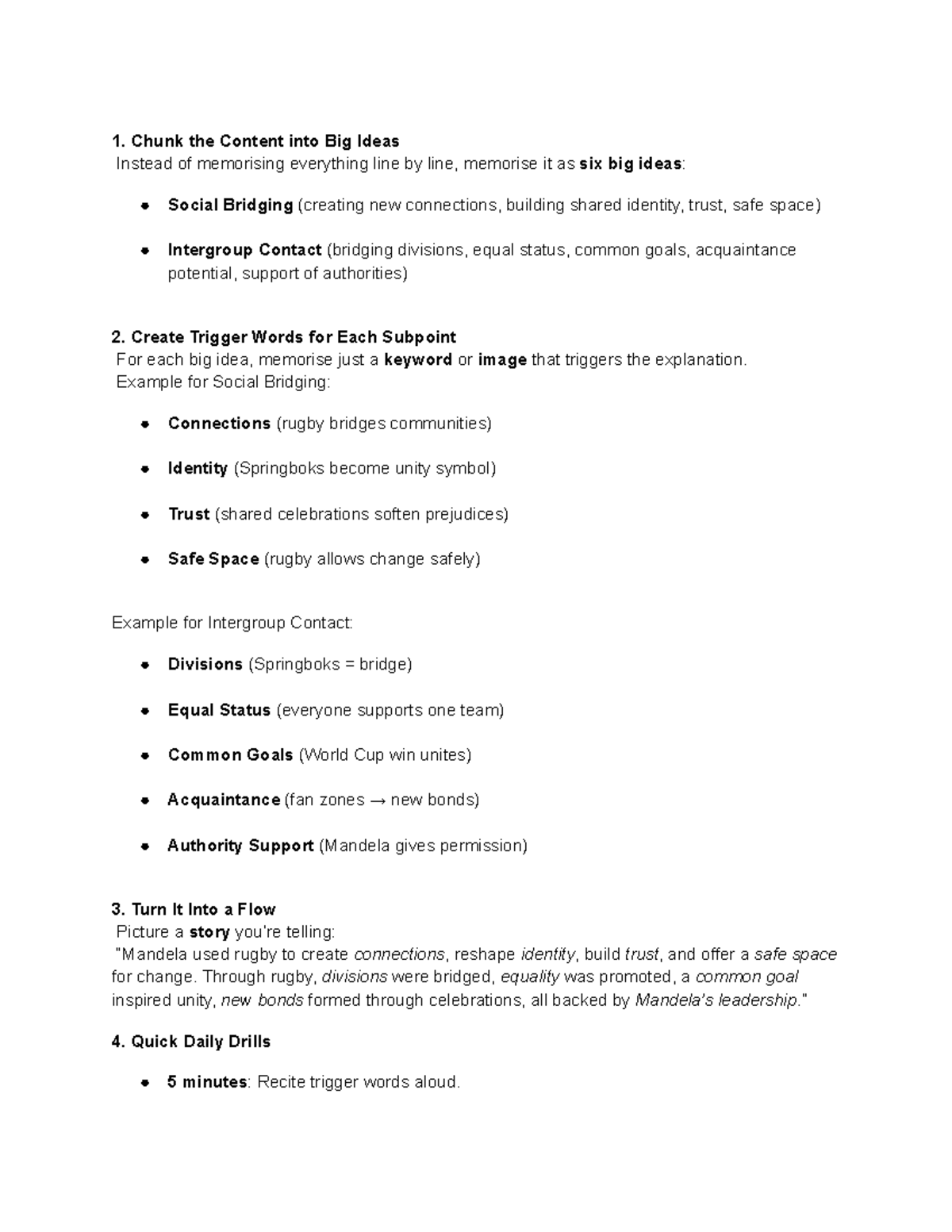 Effective Memorization Techniques: Big Ideas & Trigger Words for ...