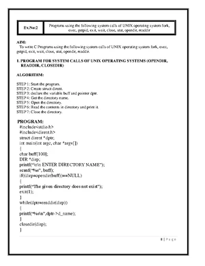 Operating System - Practicals - Practical 1 Aim: Study of Basic commands of Linux/UNIX. Solution ...