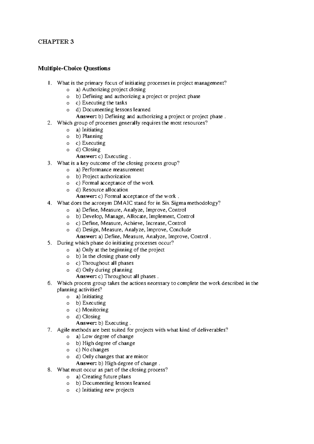 Chapter 3 Review - CHAPTER 3 Multiple-Choice Questions 1. What is the ...