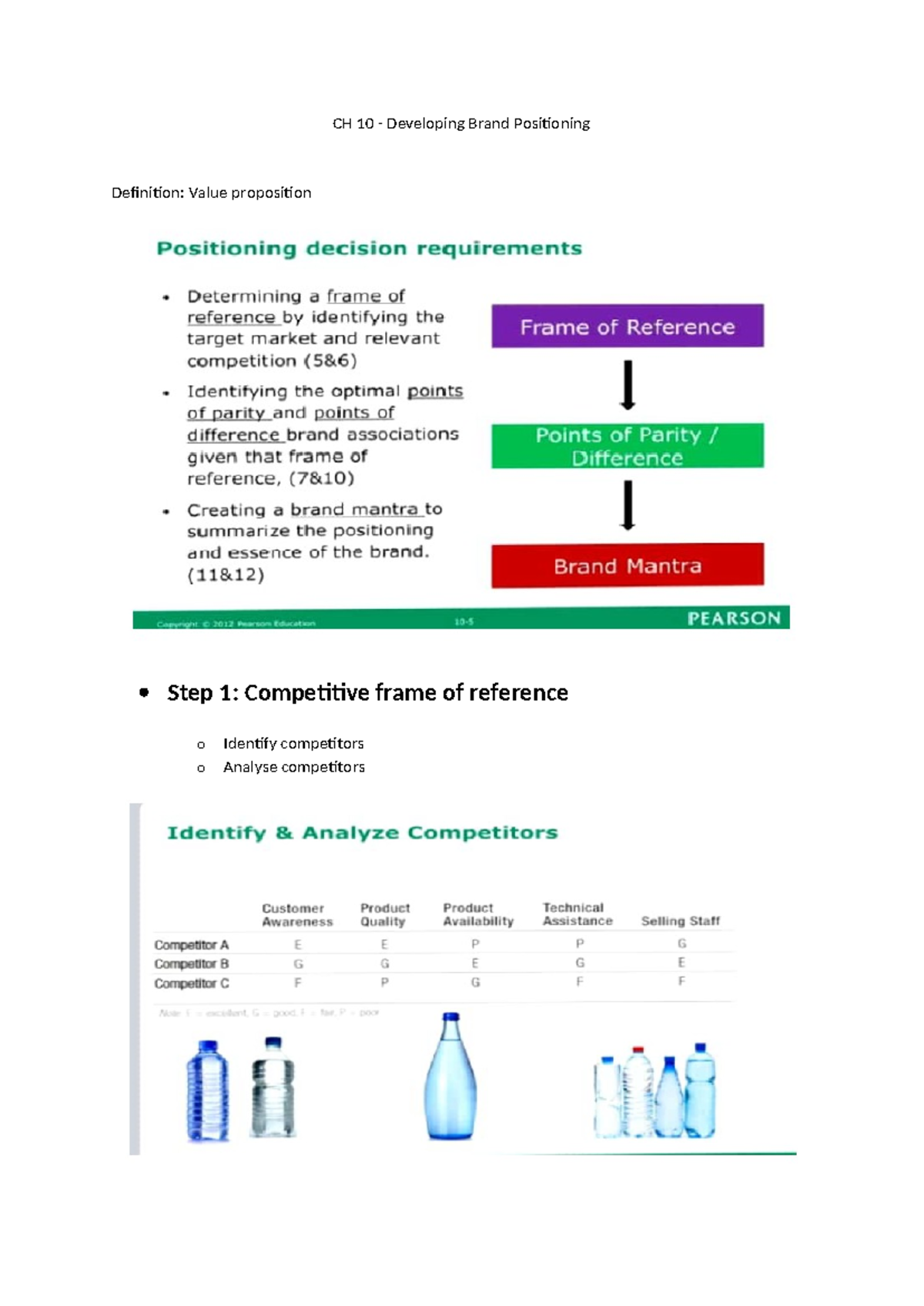 CH 10 Lecture Notes: Developing Brand Positioning & Value Proposition ...