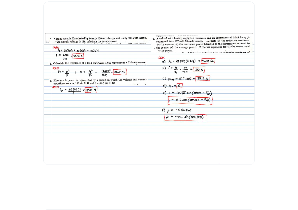 Electrical Circuits 2 (ELECT-201) Chapter 11 Solutions Summary - Studocu