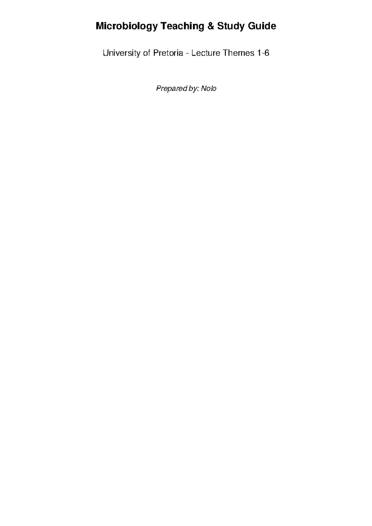 Microbiology 101 Study Guide: Key Themes & Concepts - Studocu