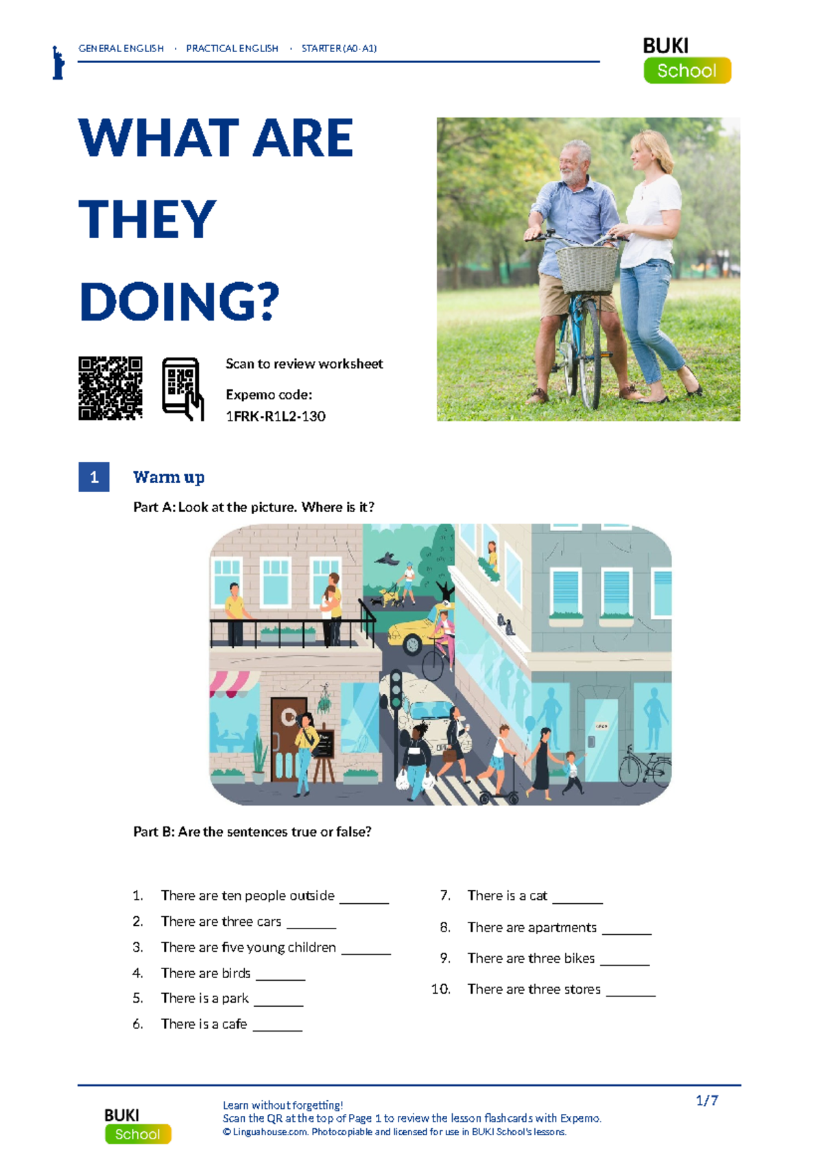 What Are They Doing? - American English Starter A0-A1 Worksheet - Studocu