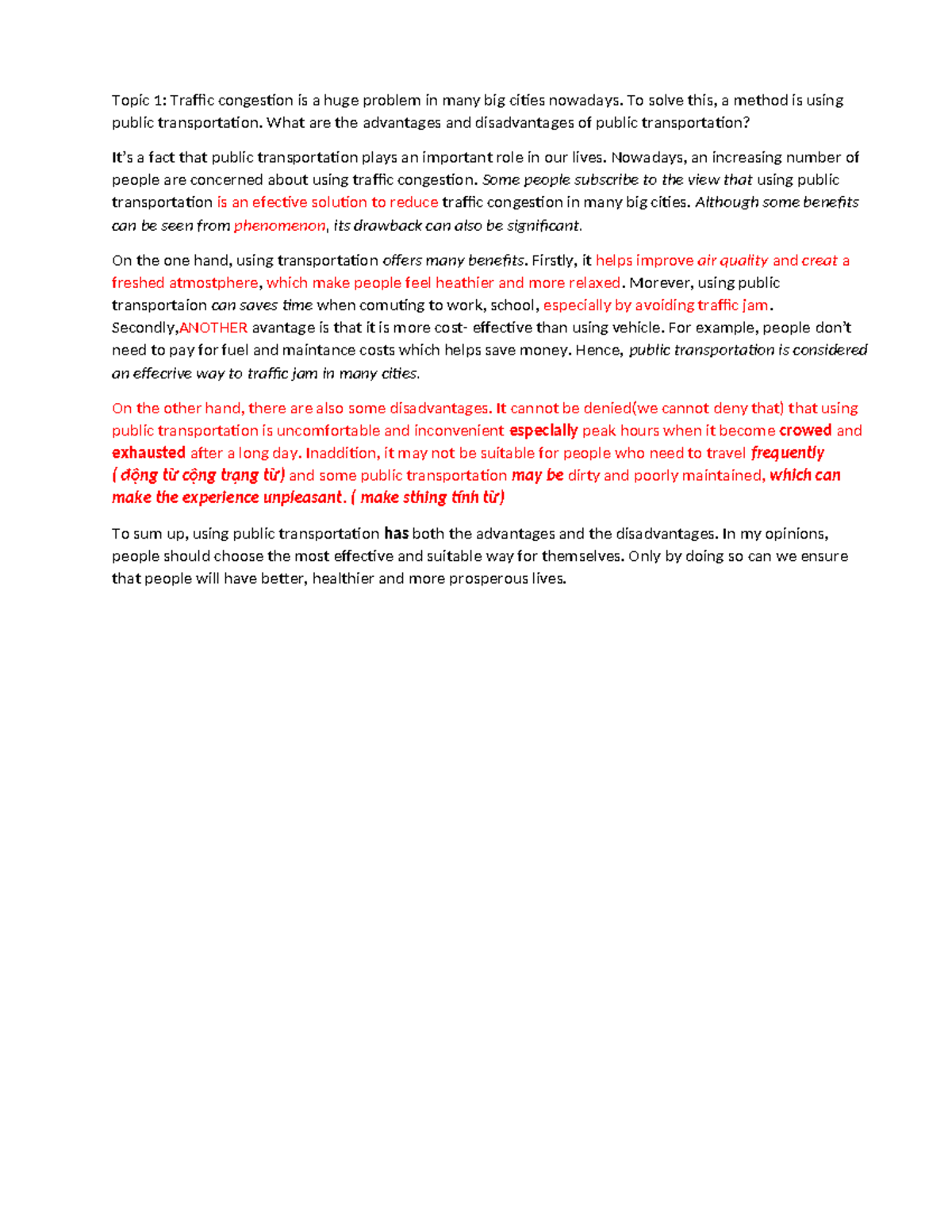 Advantages and Disadvantages of Public Transportation: A Discussion ...