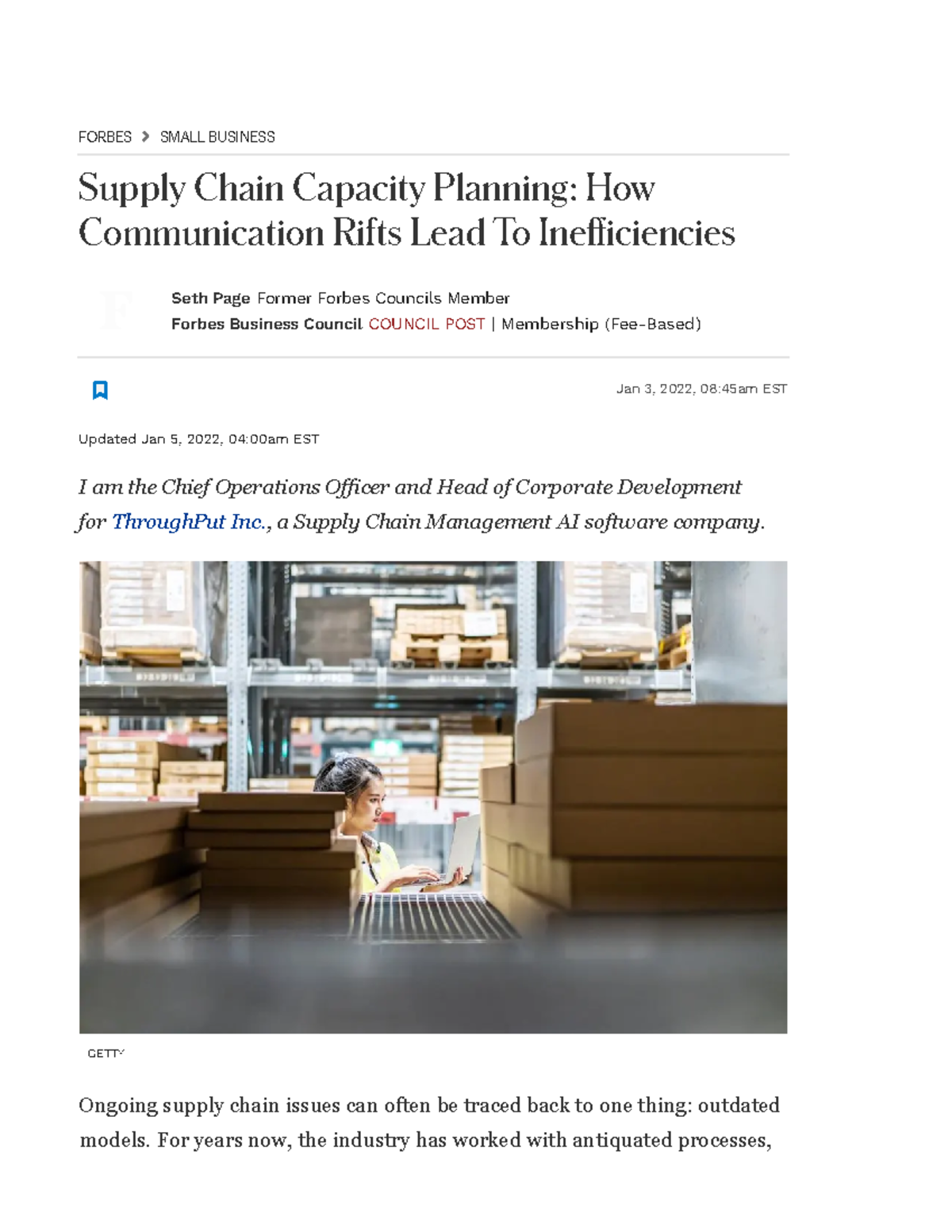 Supply Chain Capacity Planning: Bridging Communication Gaps - Updated ...