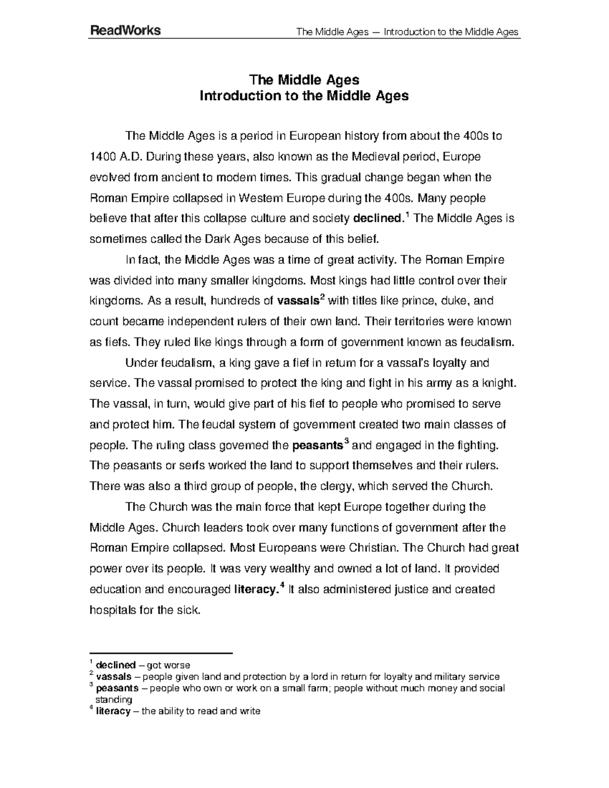 880 the middle ages introduction to the middle ages - The Middle Ages ...