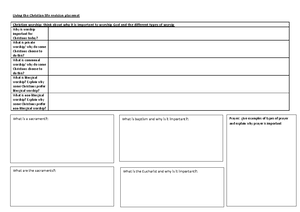 AQA GCSE RS Paper 1 (2025) Predicted Topics & Revision Checklist - Studocu