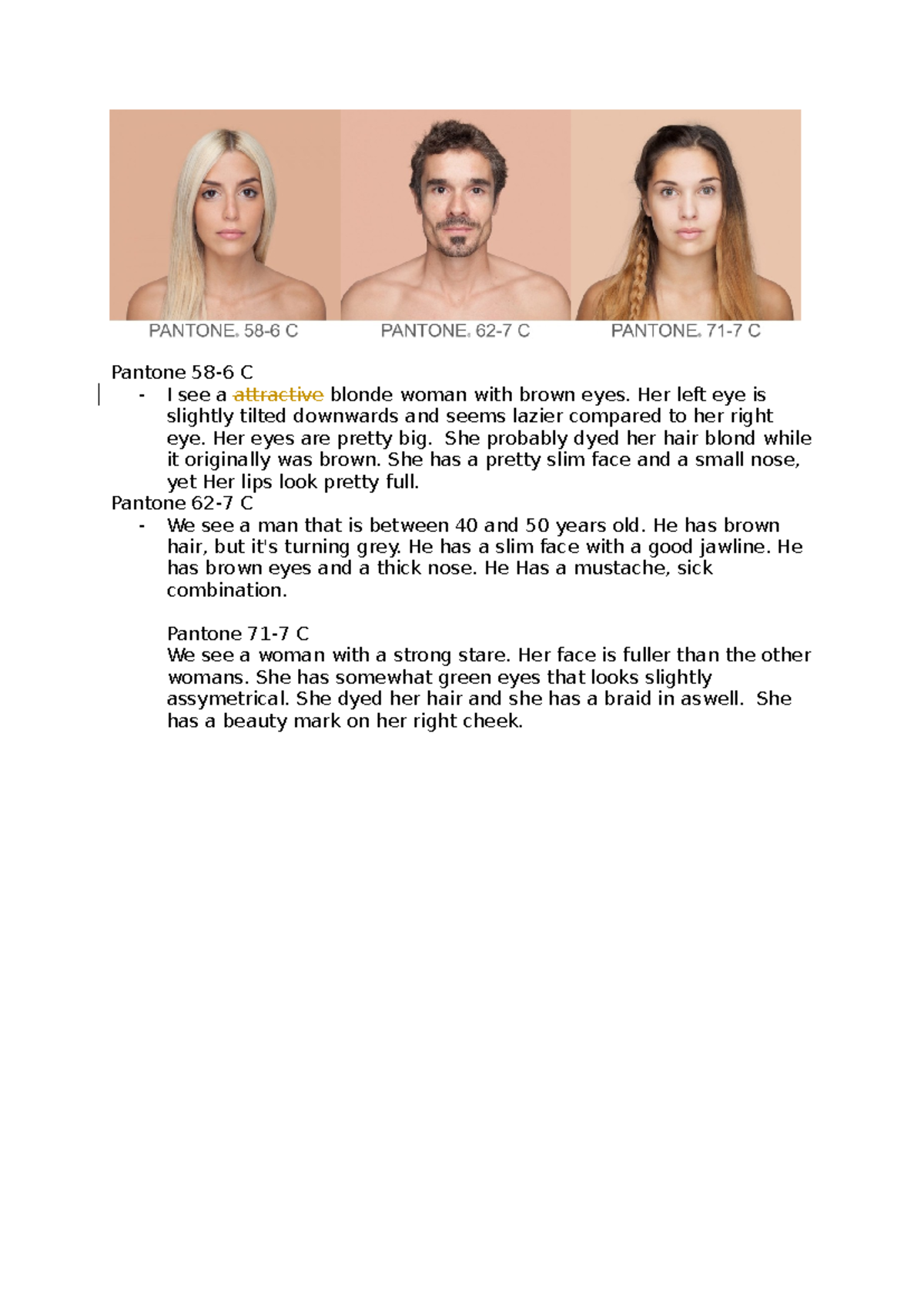 Character Descriptions in Pantone C: Angelica-Das-Humanae - Studeersnel