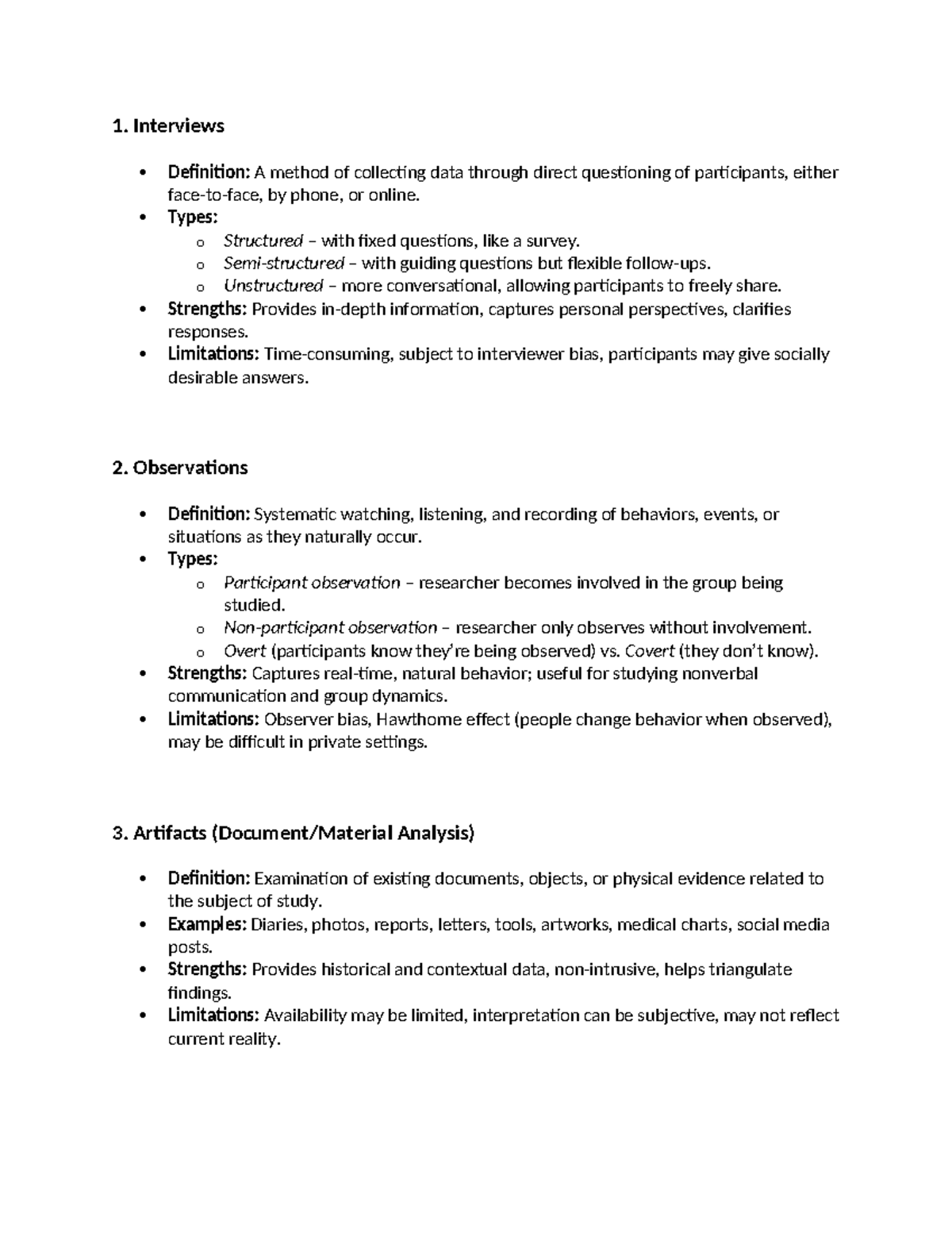 Ethnographic Research Methods: Interviews, Observations & Sampling ...