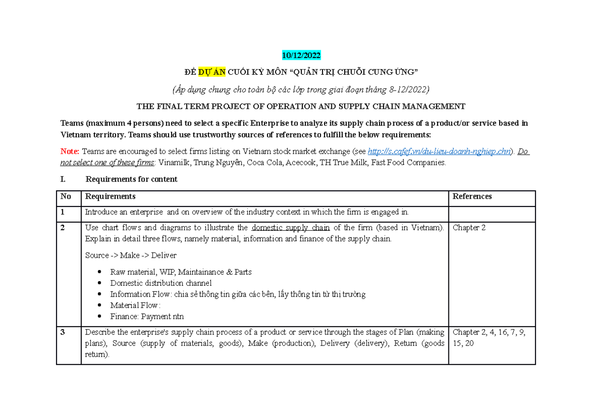 [OSCM] Final Term Project for Operation and Supply Chain Management ...