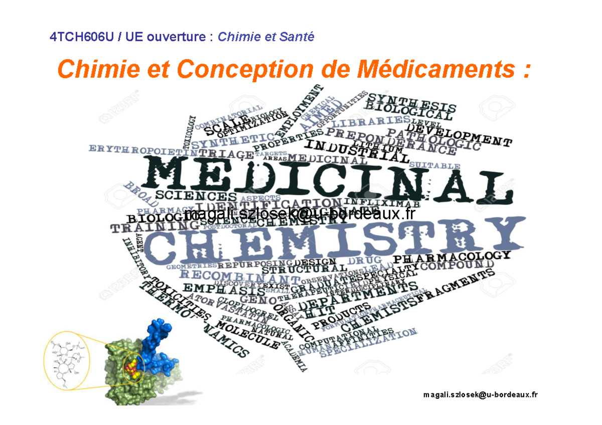 Chimie Médicinale et Conception de Médicaments - 4TCH606U - Studocu