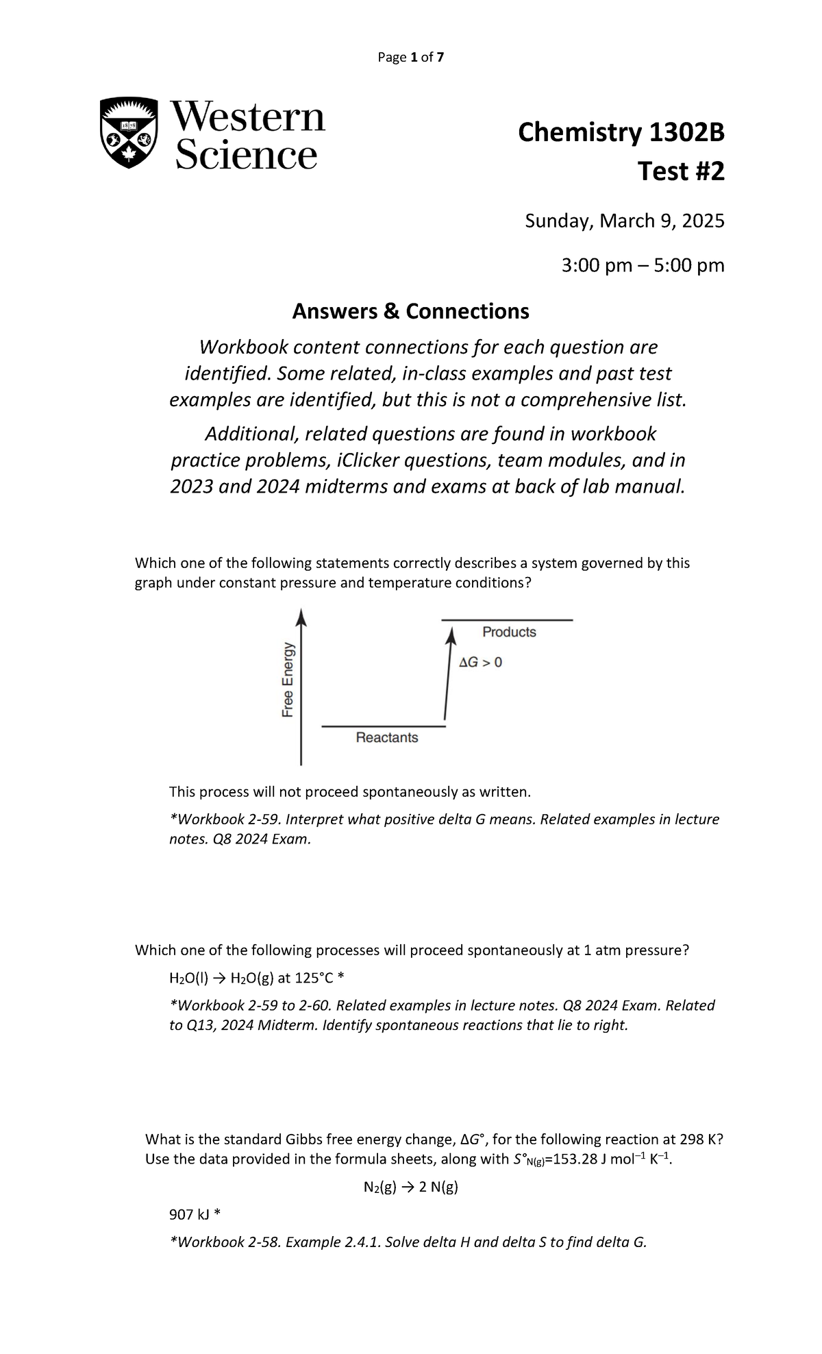 Ans and Connections for OWL - Chemistry 1302B Test # 2 Sunday, March 9 ...