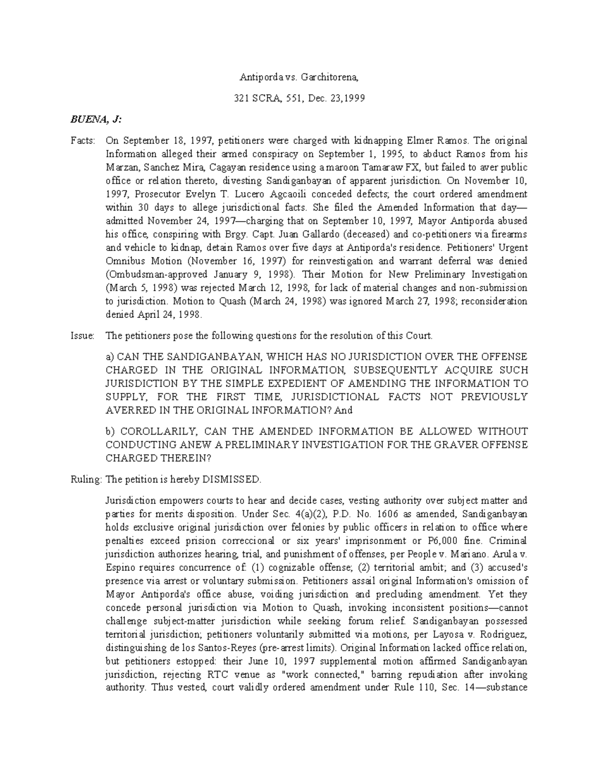 Compilation of Case Digests on Criminal Procedure (Crim Pro) - Studocu