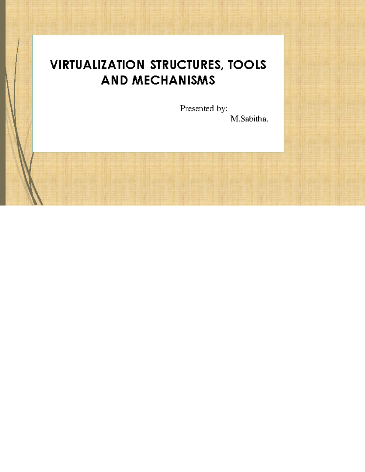 CCT Virtualization Tools and Mechanisms in Cloud Computing - Studocu