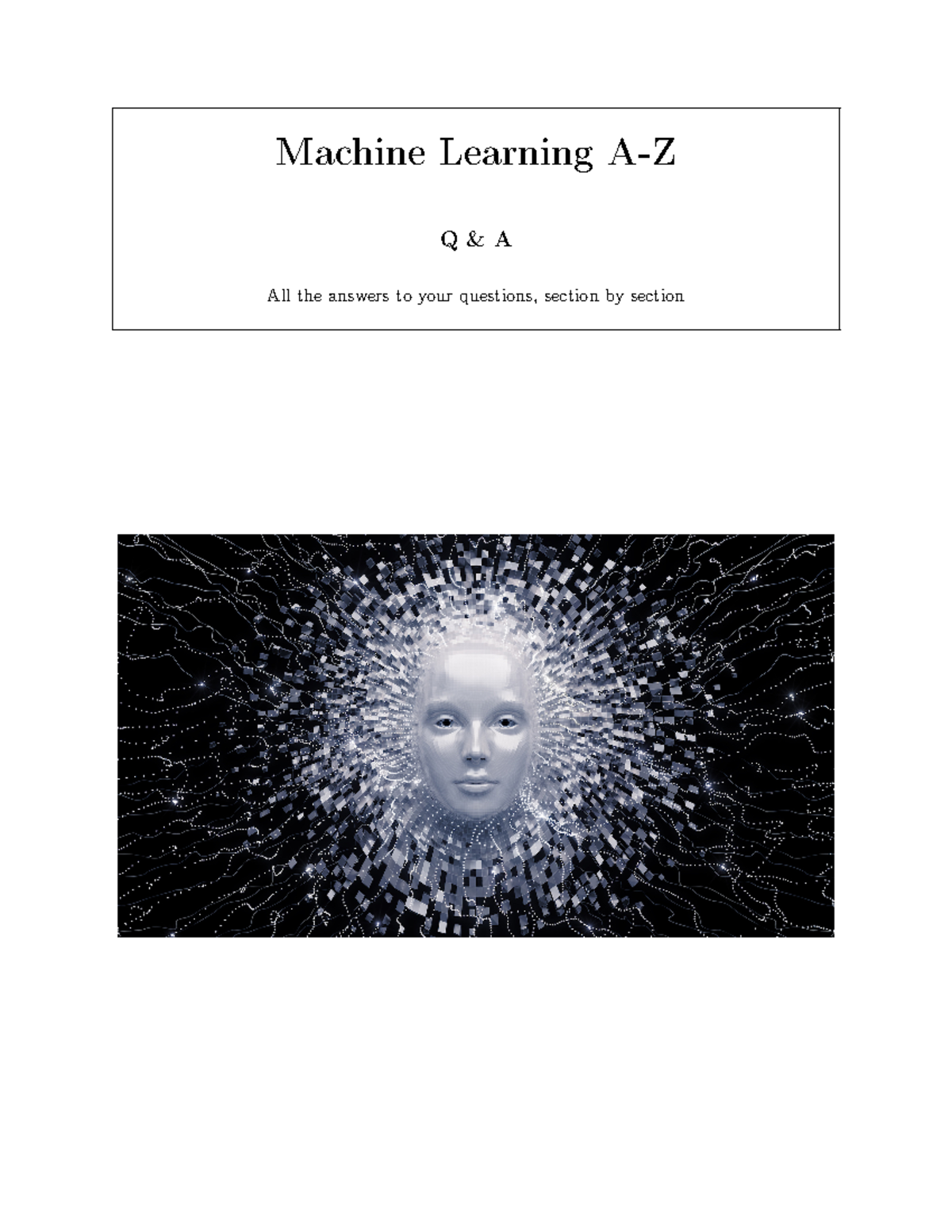 Machine Learning A-Z: Q&A Guide for Course ML101 - Studocu
