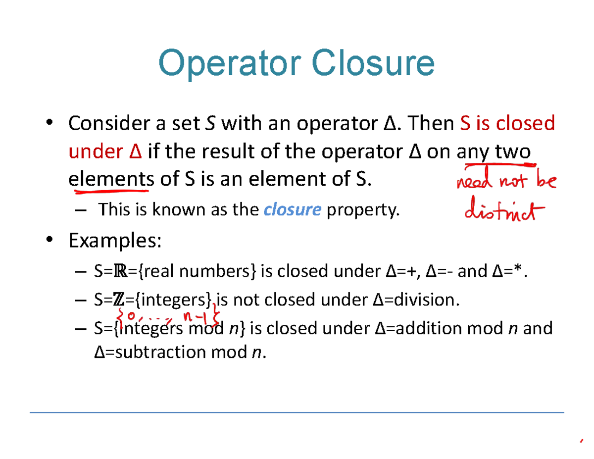 Chapter 1 part2 - ... - MH1812 - Operator Closure • Consider a set S ...
